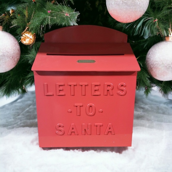 Hearth & Hand | Holiday | Metal Red Holiday Christmas Mailbox For ...